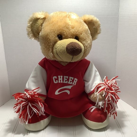 Dan Dee | Toys | Dan Dee Big 7 Cheerleader Cheer Bear Red White Pompoms ...